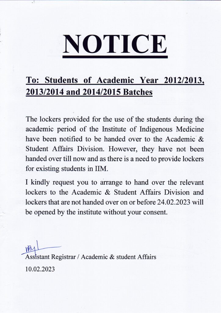 Special Notice for the students who have not yet returned the student ...
