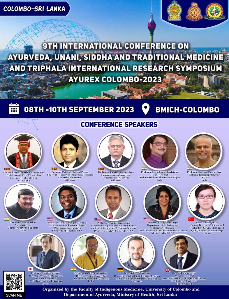 9th International Conference on Ayurveda, Unani, Siddha and Traditional Medicine and Triphala ...