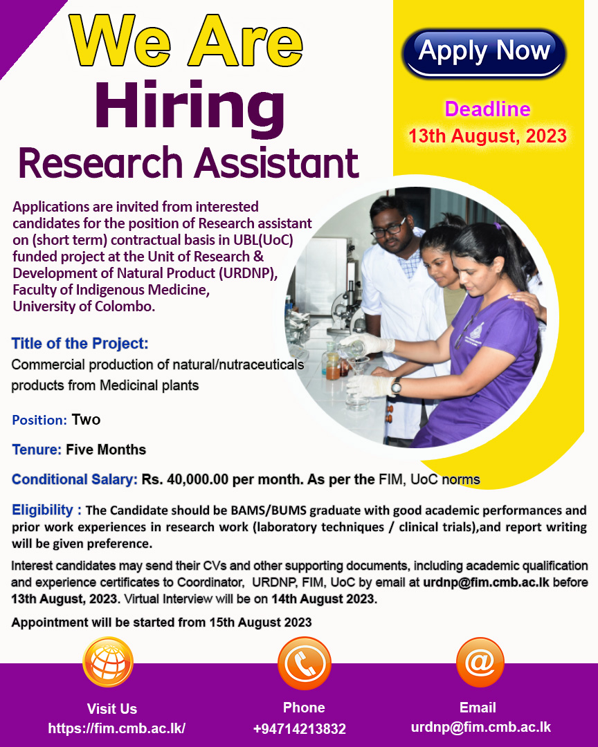 Vacancies | Faculty of Indigenous Medicine