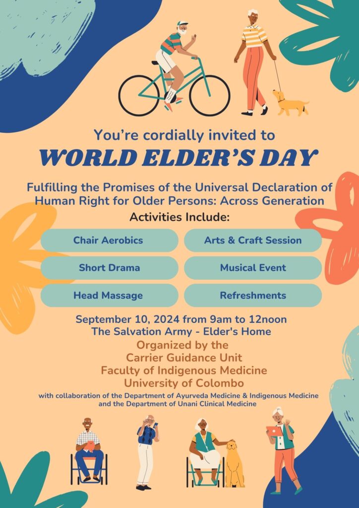World Elders’ Day | Faculty of Indigenous Medicine
